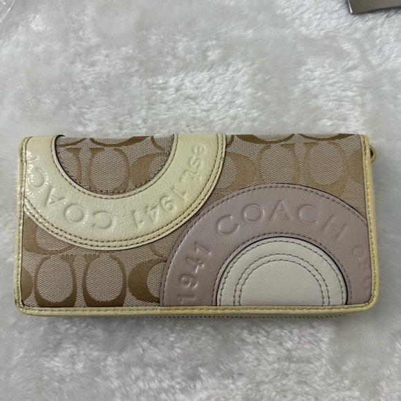 Coach | Bags | Coach Beige And Cream Womens Wallet | Poshmark